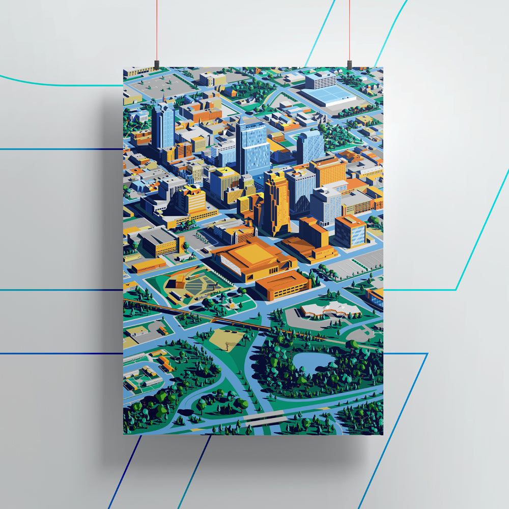 The Raleigh Poster | Full Canvas Version | 12in x 18in – HomeBird Designs