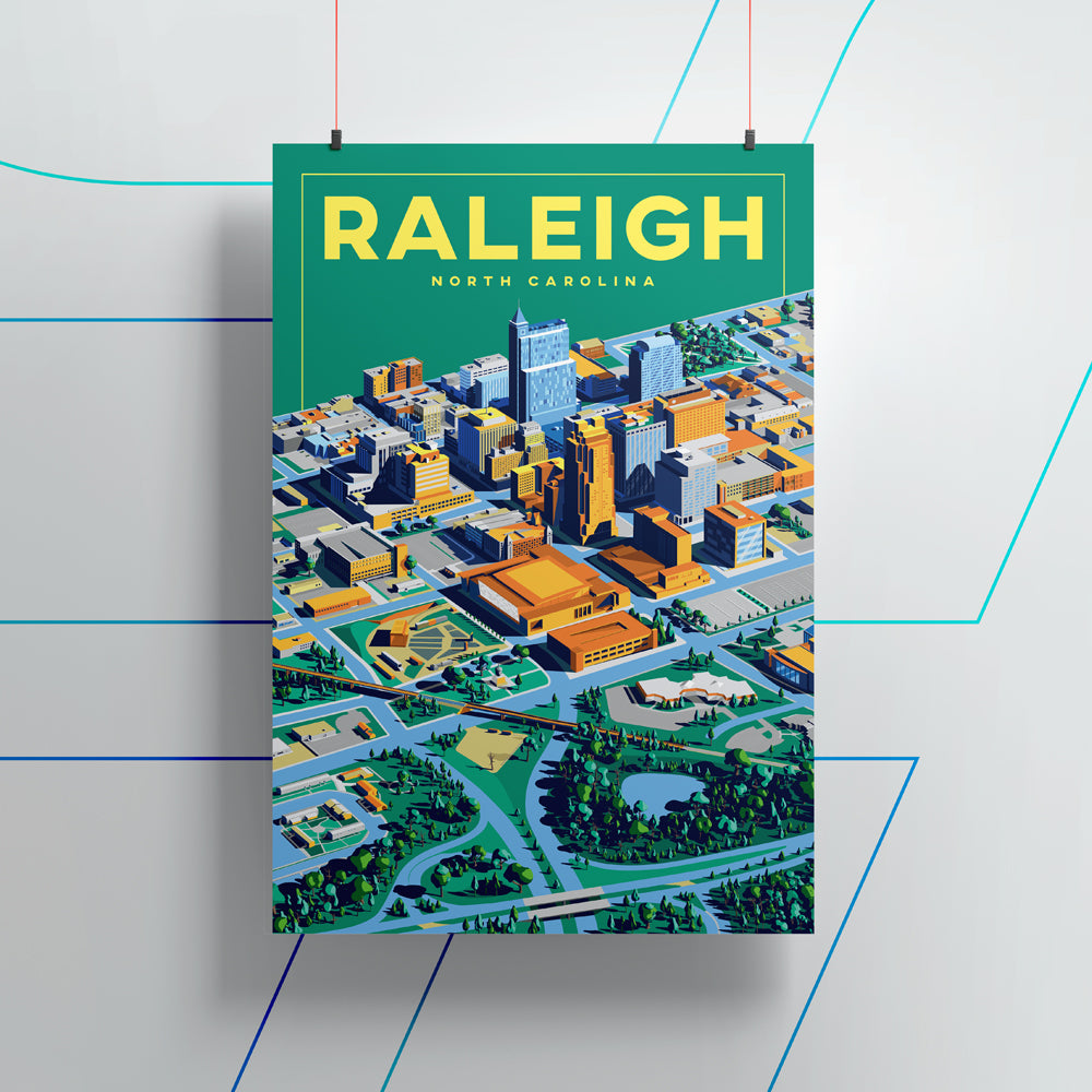 The Raleigh Poster | Typography Version | 12in x 18in – HomeBird Designs
